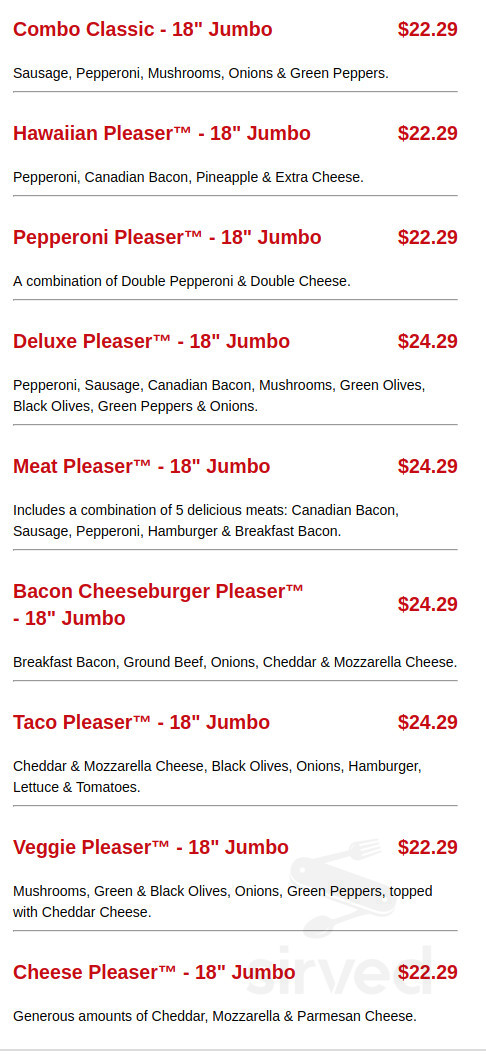 Pizza N Pasta menus in Shakopee, Minnesota, United States