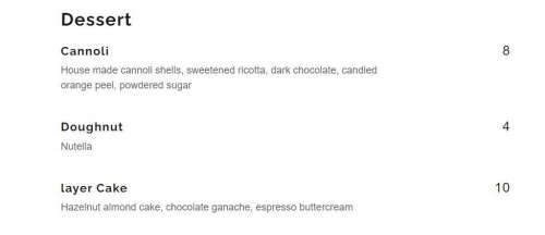 Flora Pizzeria menu in Hamilton, Ontario, Canada