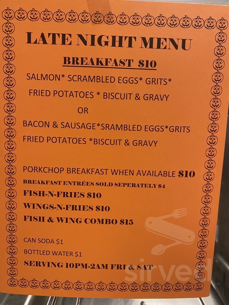 Pa & Ma's Backyard BBQ menu in Indianapolis, Indiana, USA