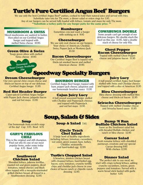 Turtle's Bar & Grill menu in Shakopee, Minnesota, USA
