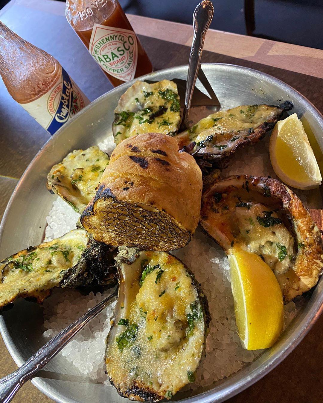 Basin Seafood and Spirits menu in New Orleans, Louisiana, USA