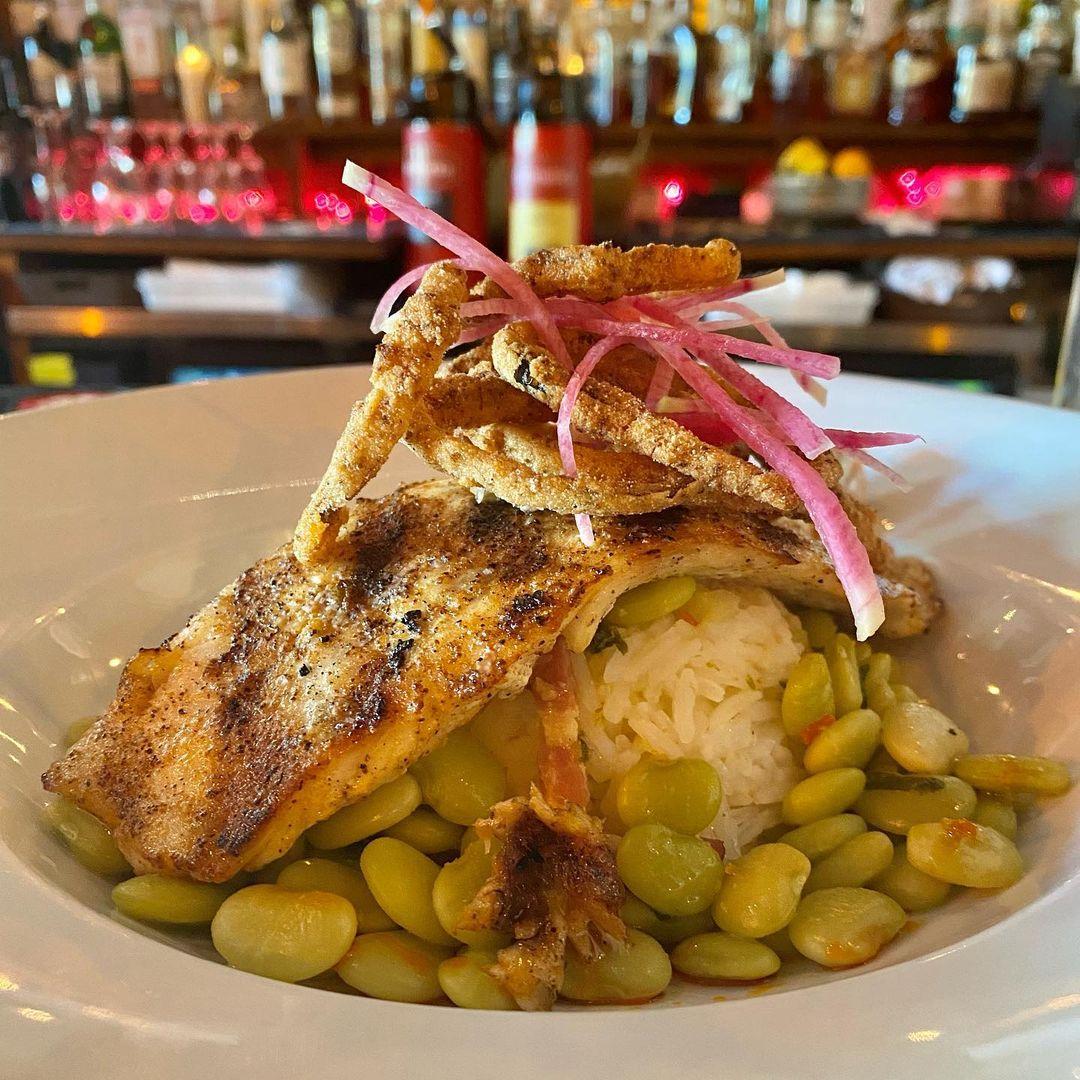 Basin Seafood and Spirits menu in New Orleans, Louisiana, USA