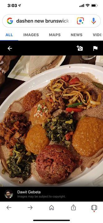Dashen Ethiopian Cuisine menu in New Brunswick, New Jersey, USA