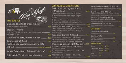 Carnegie Mellon Cafe menu in Pittsburgh, Pennsylvania, USA