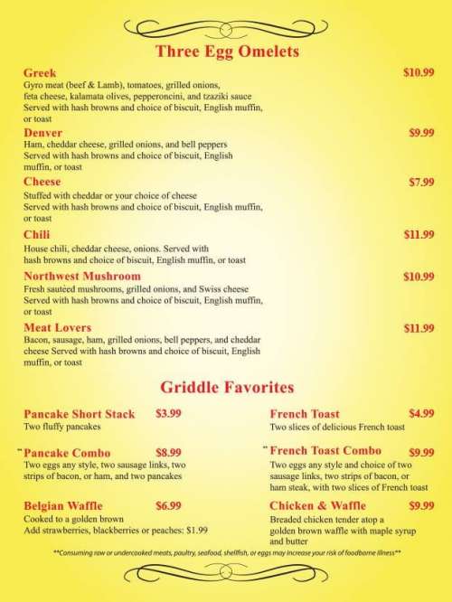 Old Town Burger & Breakfast menu in Battle Ground, Washington, USA