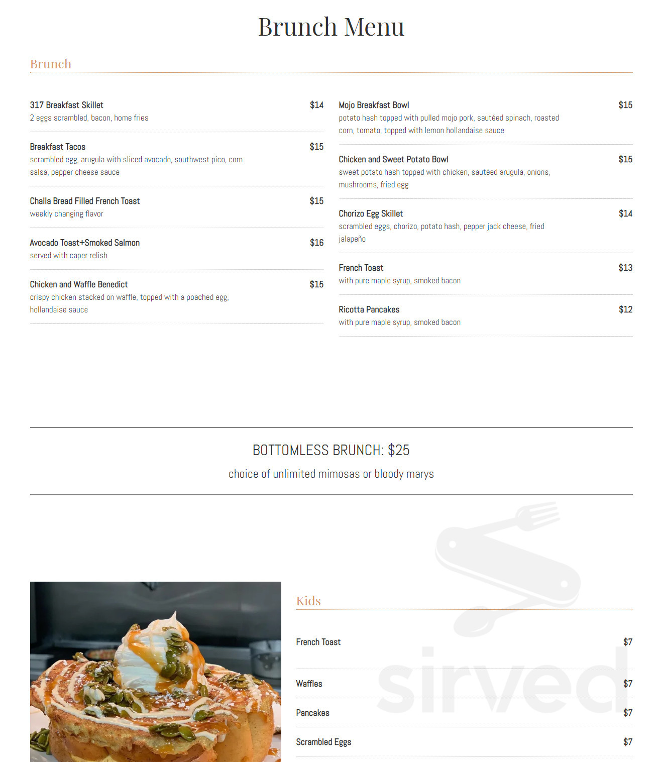 317 Main Street menu in Farmingdale, New York, USA