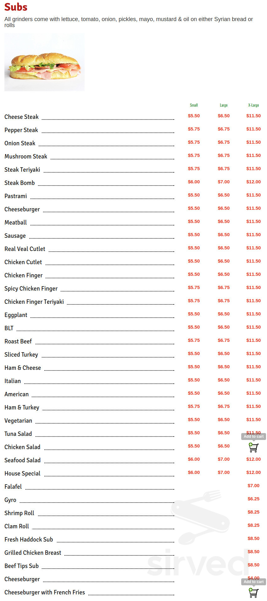 Highlands Pizza menu in Lowell, Massachusetts, USA