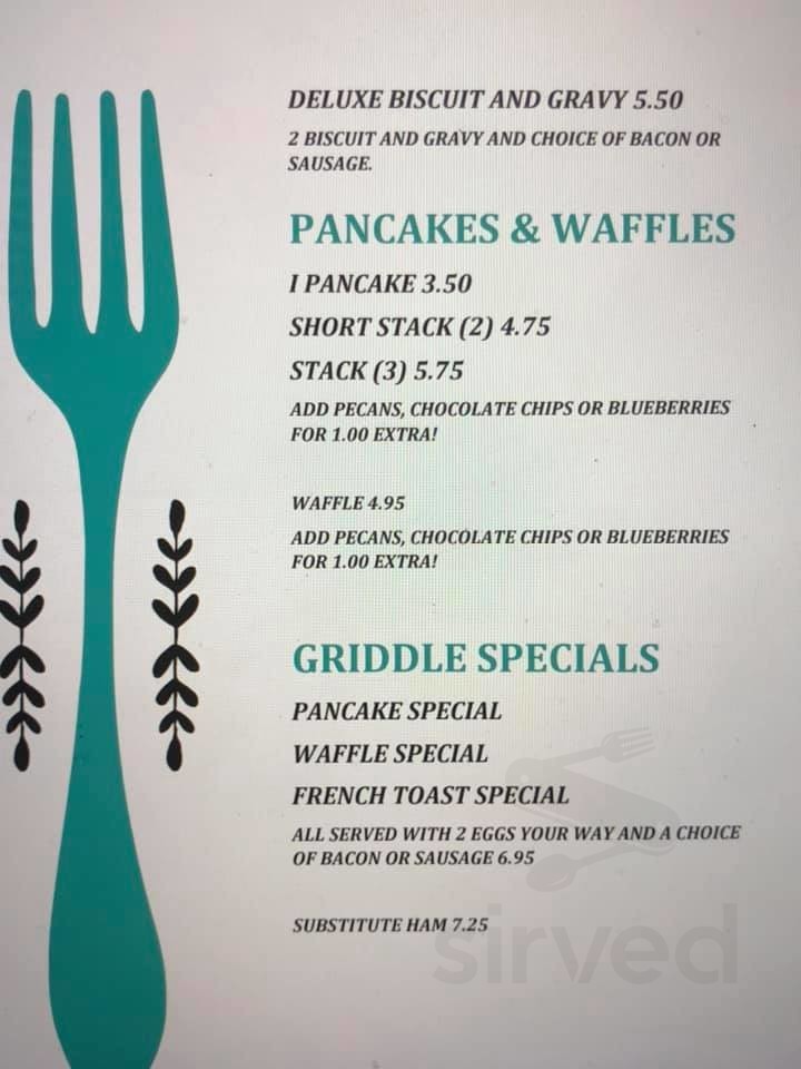 Crescent Cafe menu in Sand Springs, Oklahoma, USA