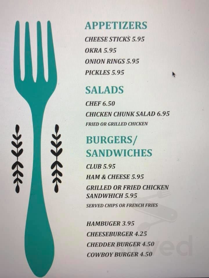 Crescent Cafe menu in Sand Springs, Oklahoma, USA