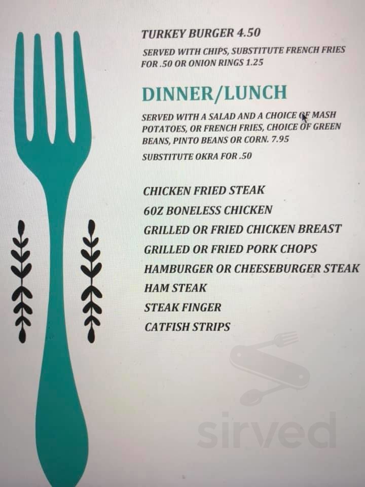 Crescent Cafe menu in Sand Springs, Oklahoma, USA