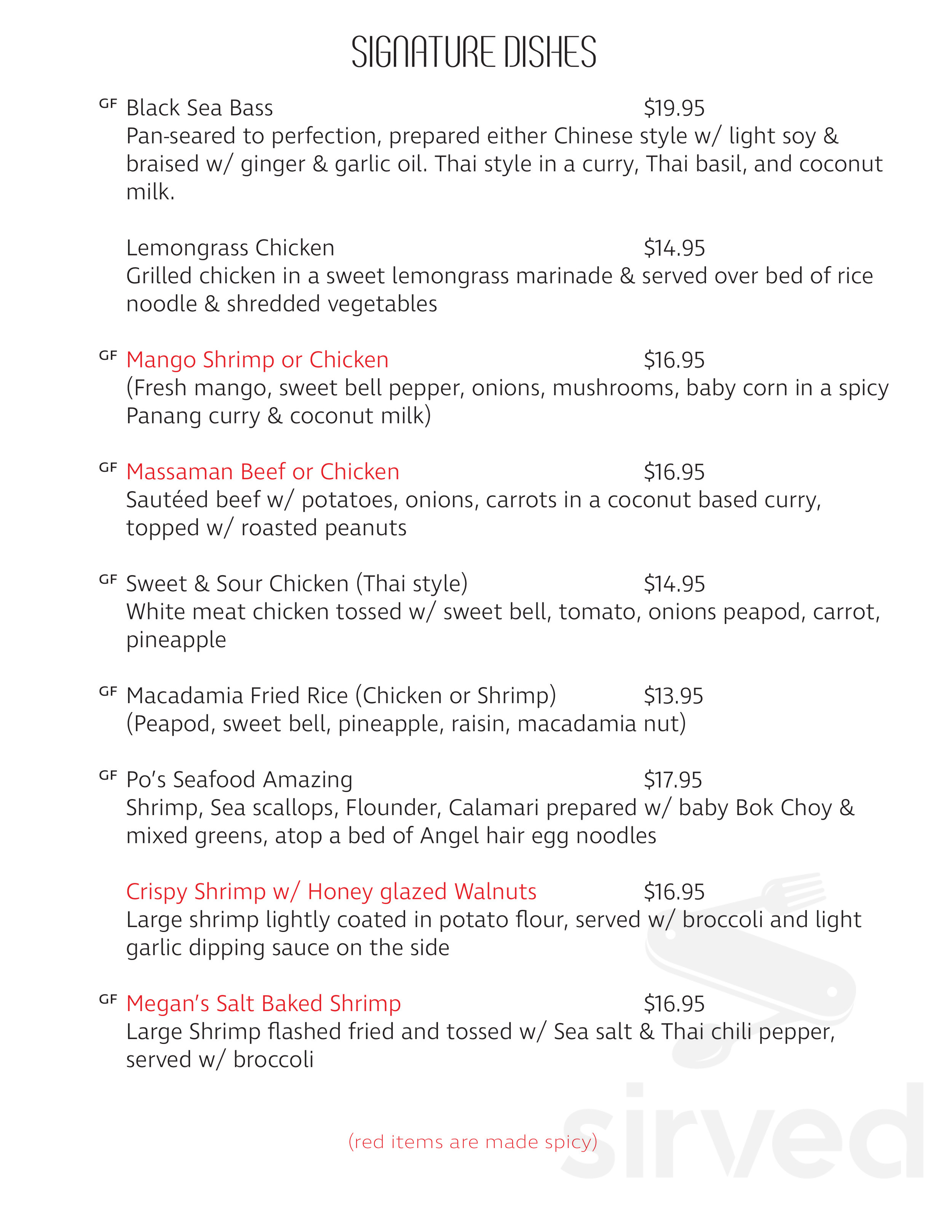 Po's Rice and Spice menu in East Hampton, Connecticut, USA