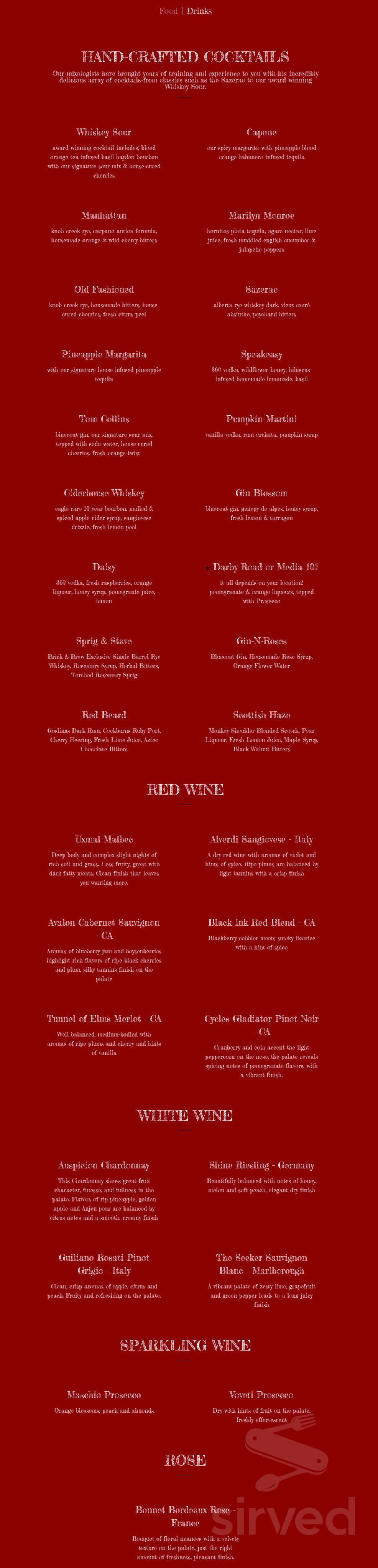 Brick & Brew Menu - Havertown, Pennsylvania | Sirved