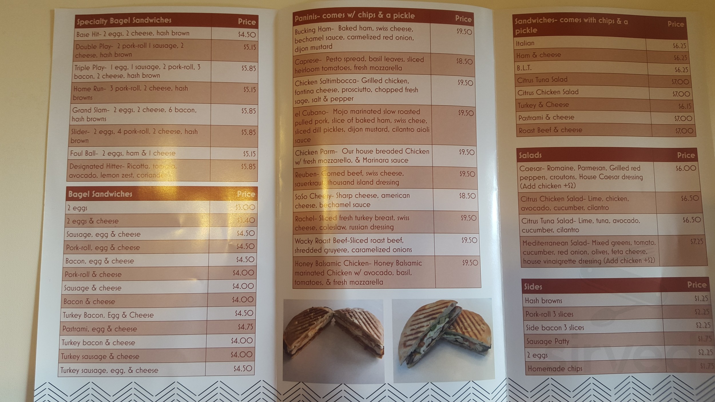 All Star Bagels menu in Lewisburg, Pennsylvania, USA