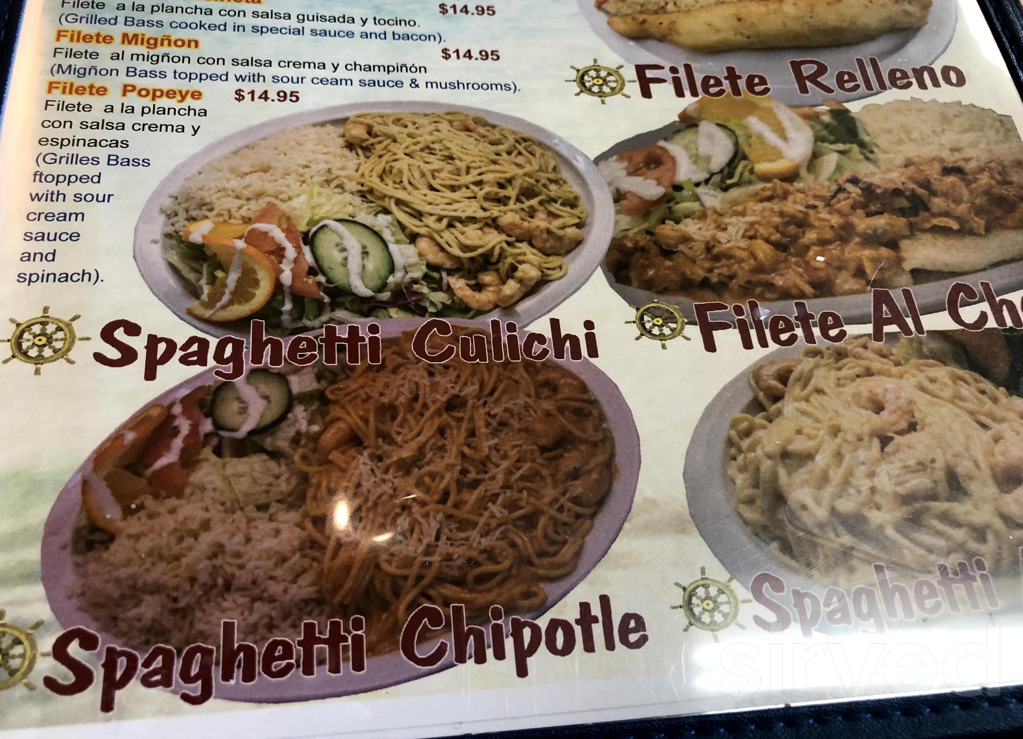 El Bucanero menu in Oklahoma City, Oklahoma, USA