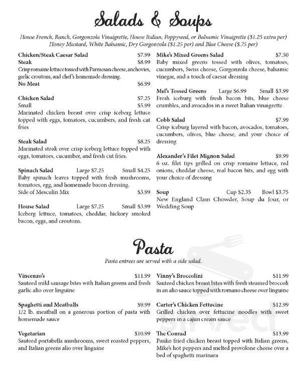 Mike's Penn Ave Grille menus in Salem, Ohio, United States