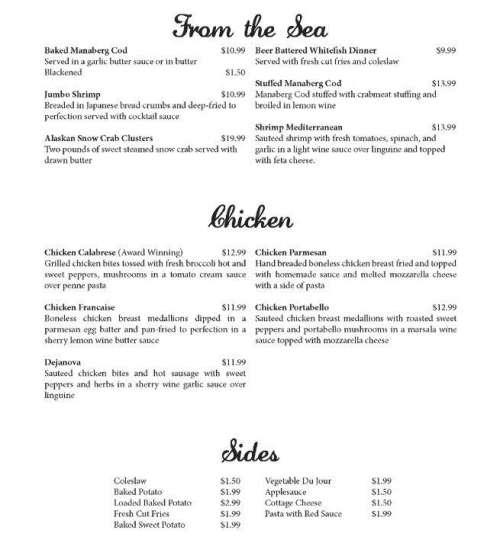 Mike's Penn Ave Grille menu in Salem, Ohio, USA