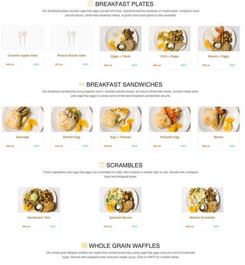 Modern Market Eatery menu in Dallas, Texas, USA