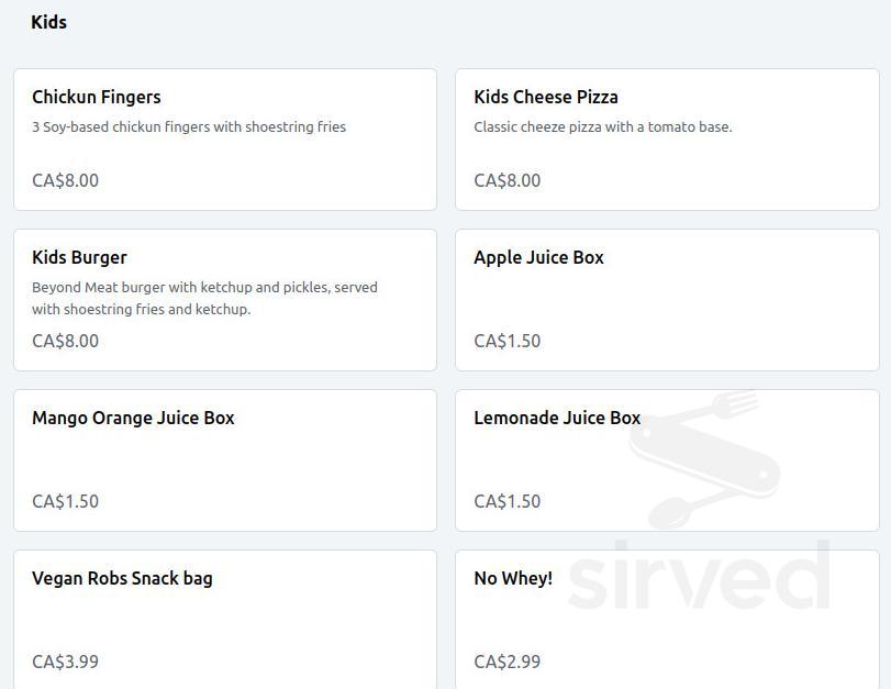 Menu for fig kitchen & market in Uxbridge, ON | Sirved