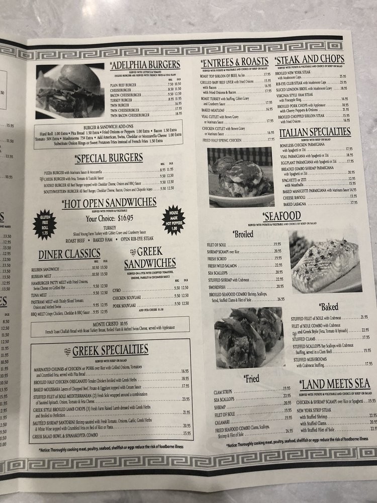 Adelphia Cafe menu in North Haven, Connecticut, USA