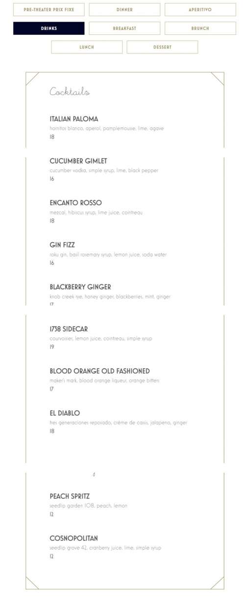 Dolce Italian - Philadelphia menu in Philadelphia, Pennsylvania, USA