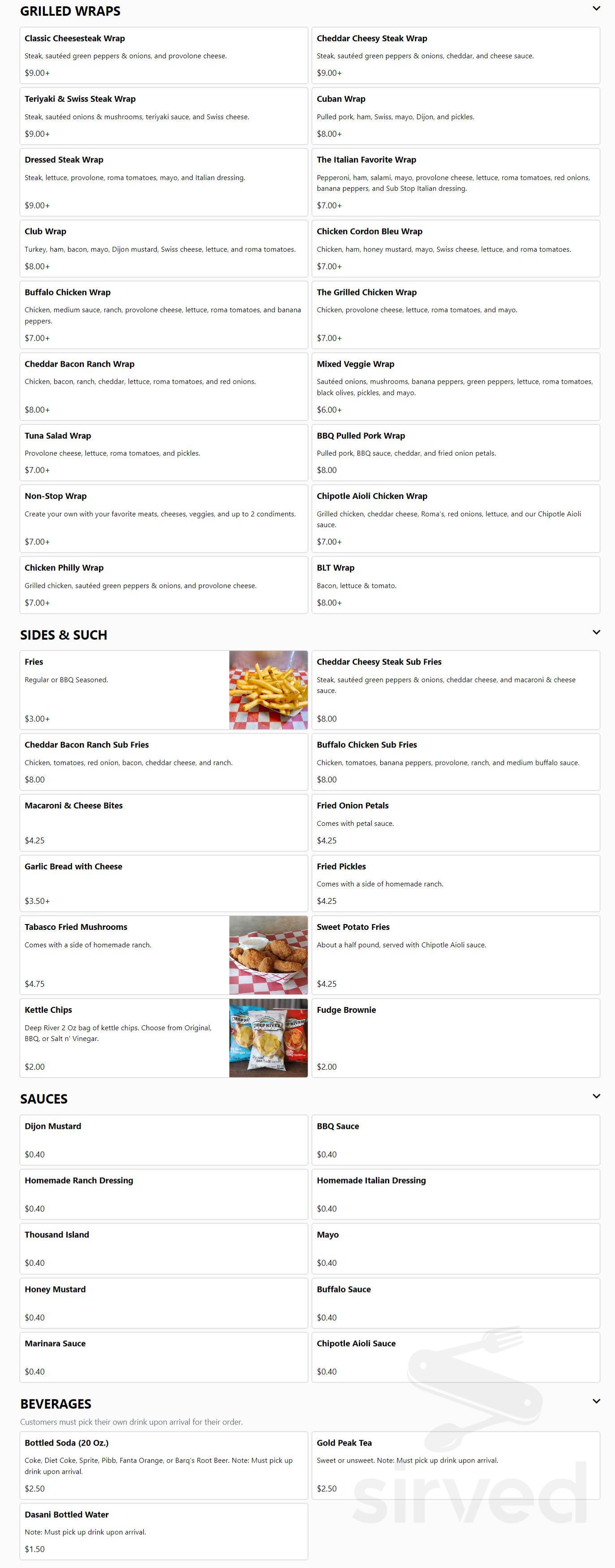 sub-stop-menu-in-newton-falls-ohio-usa