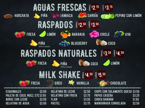 Fruteria Tostitos menu in Arlington, Texas, USA