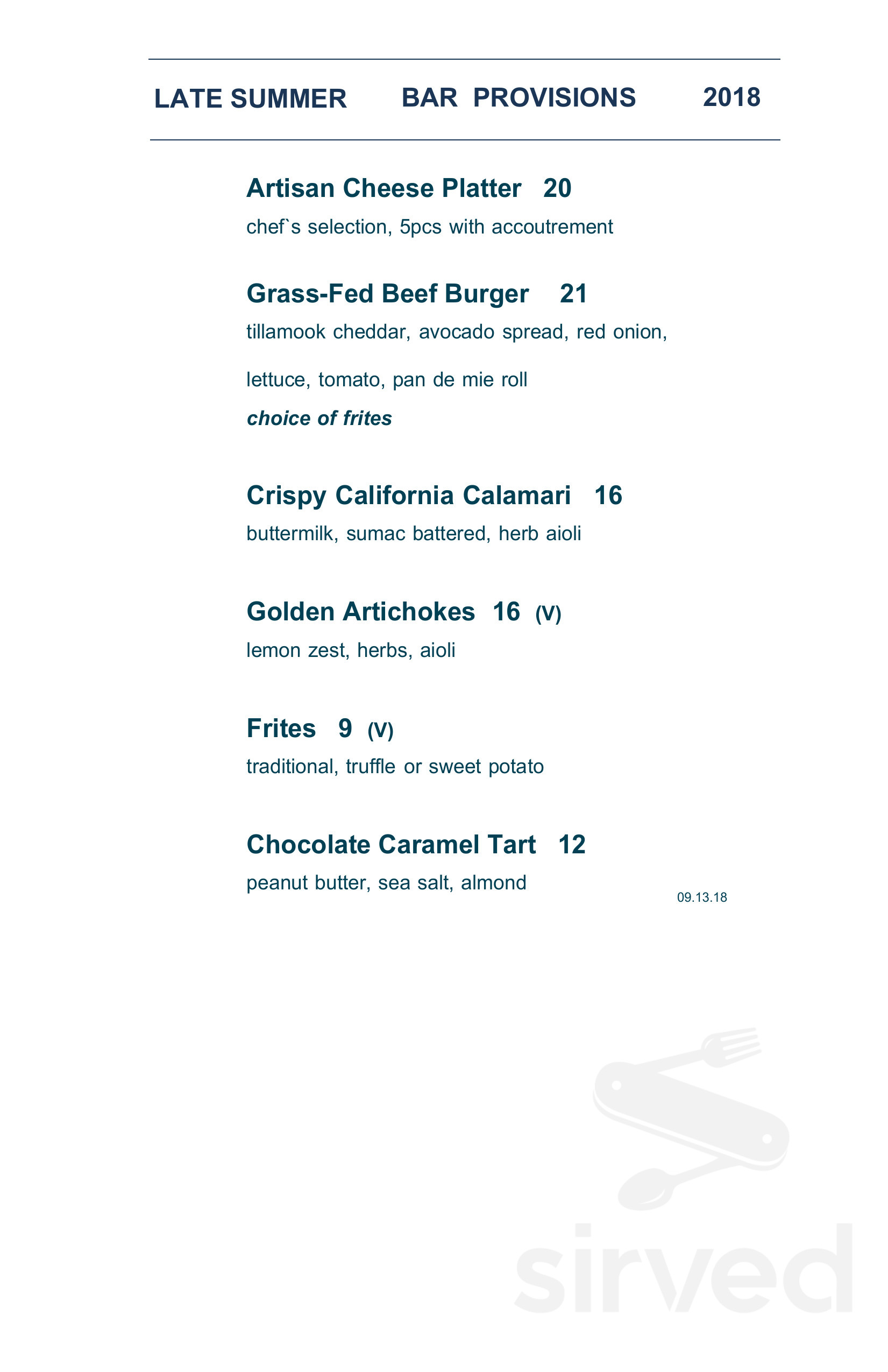 Carbon Beach Club Restaurant | Malibu Beach Inn menu in Malibu ...