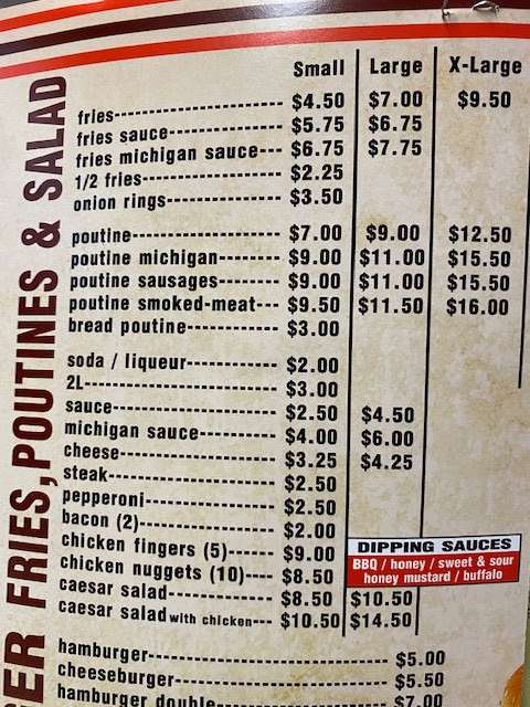 K.Lafleur's Restaurant menu in Kahnawake, Quebec J0L 1B0, Canada