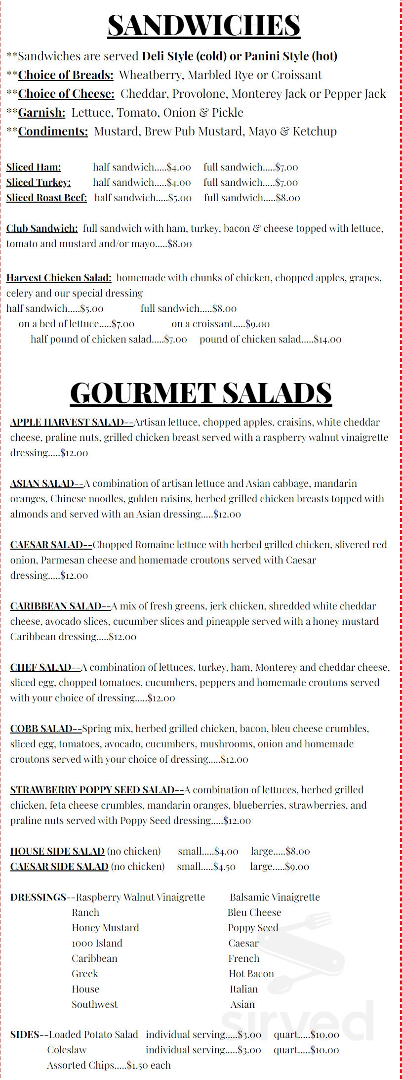 One Hot Cookie Bakery & Catering menu in Murphysboro, Illinois, USA