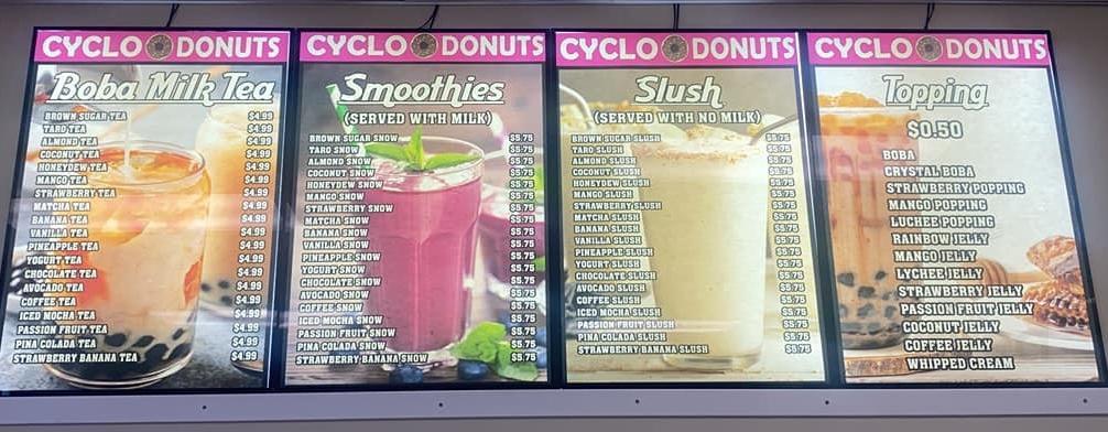 Cyclo Donuts menu in Lake Charles, Louisiana, USA