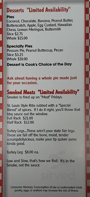 Tastee Burger To Go menus in Atkins, Arkansas, United States
