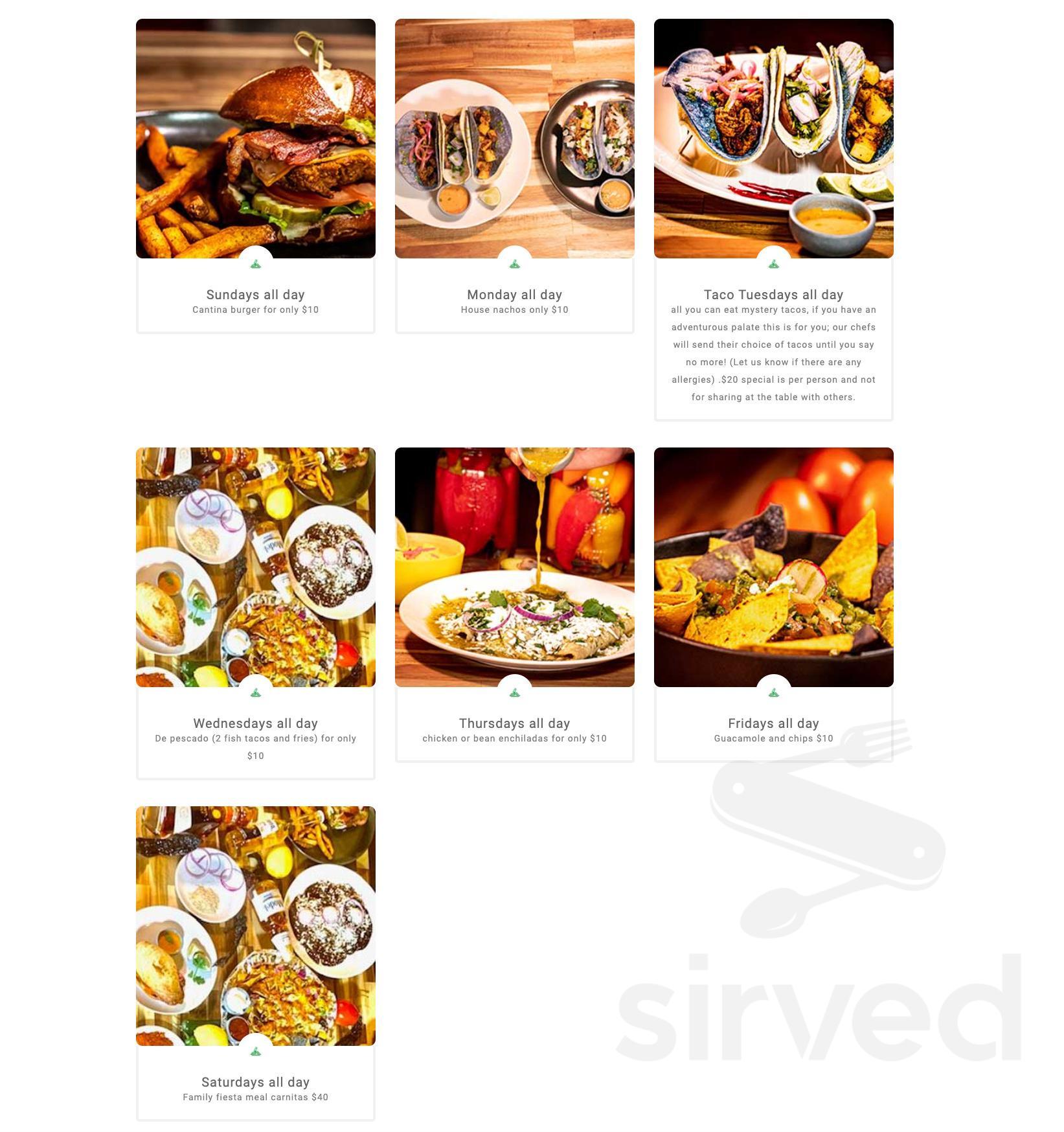 Agave Authentic Mexican Grill menu in Regina, Saskatchewan, Canada