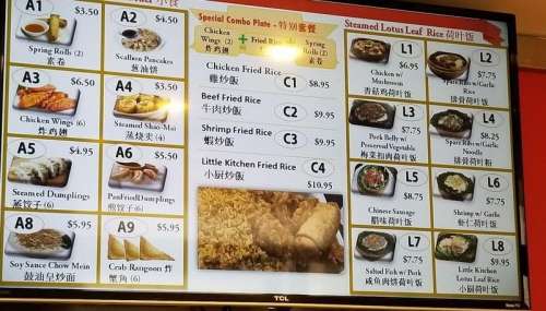 The Little Kitchen menu in Boston, Massachusetts, USA