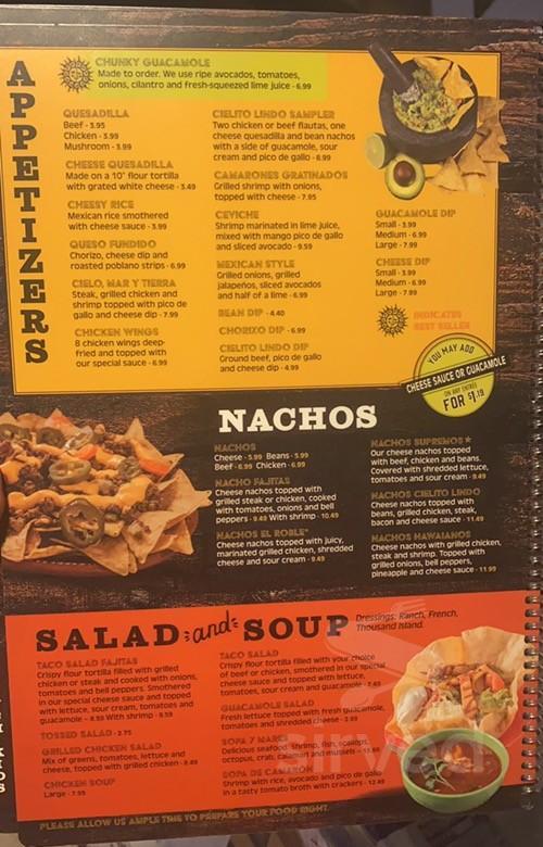 Cielito Lindo Mexican Grill & Cantina menu in Osceola, Arkansas, USA