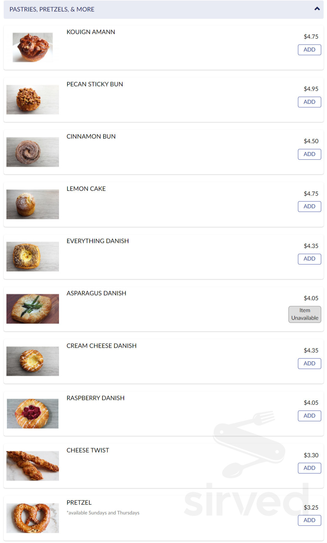 Seven Stars Bakery menus in Rumford, Rhode Island, United States