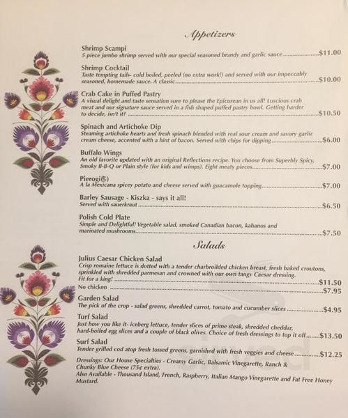 Reflections On Deep Lake menu in Lake Villa, Illinois, USA