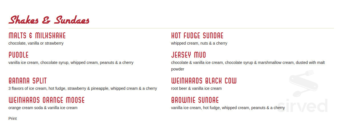 Sami's City Diner menu in Anchorage, Alaska, USA