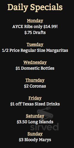 Texas Corral Shelbyville menus in Shelbyville, Indiana, United States