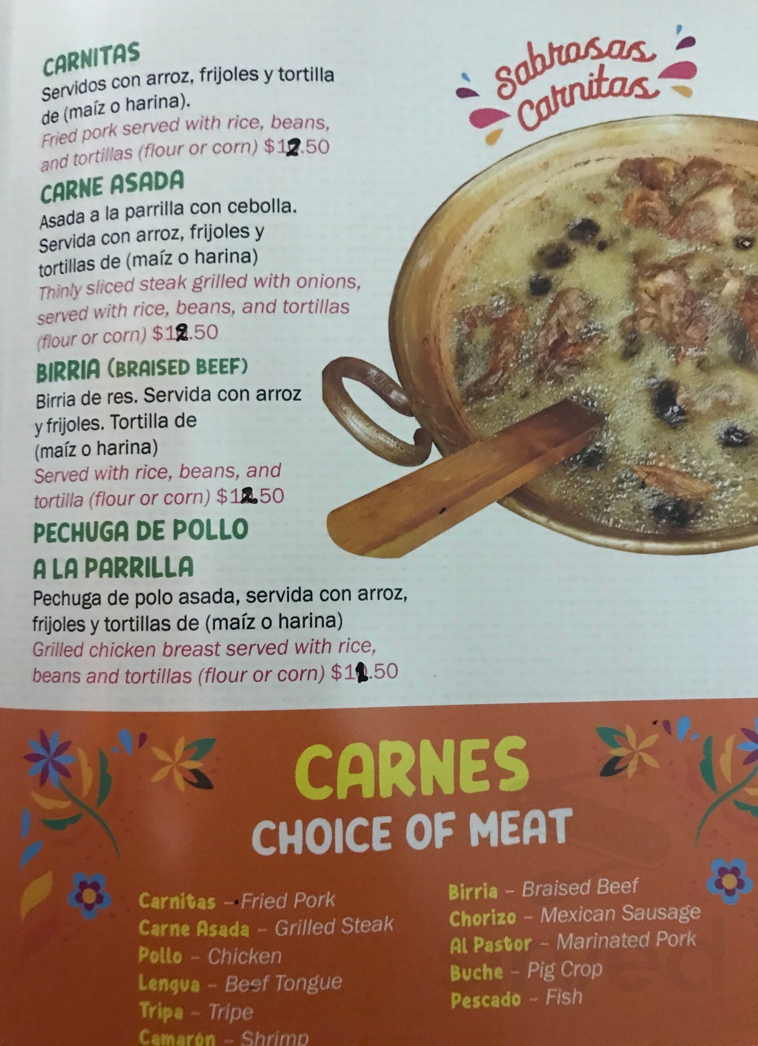 Carnitas Carmelita menus in Chattanooga, Tennessee, United States