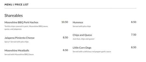Little River Pub and Deli menu in Townsend, Tennessee, USA