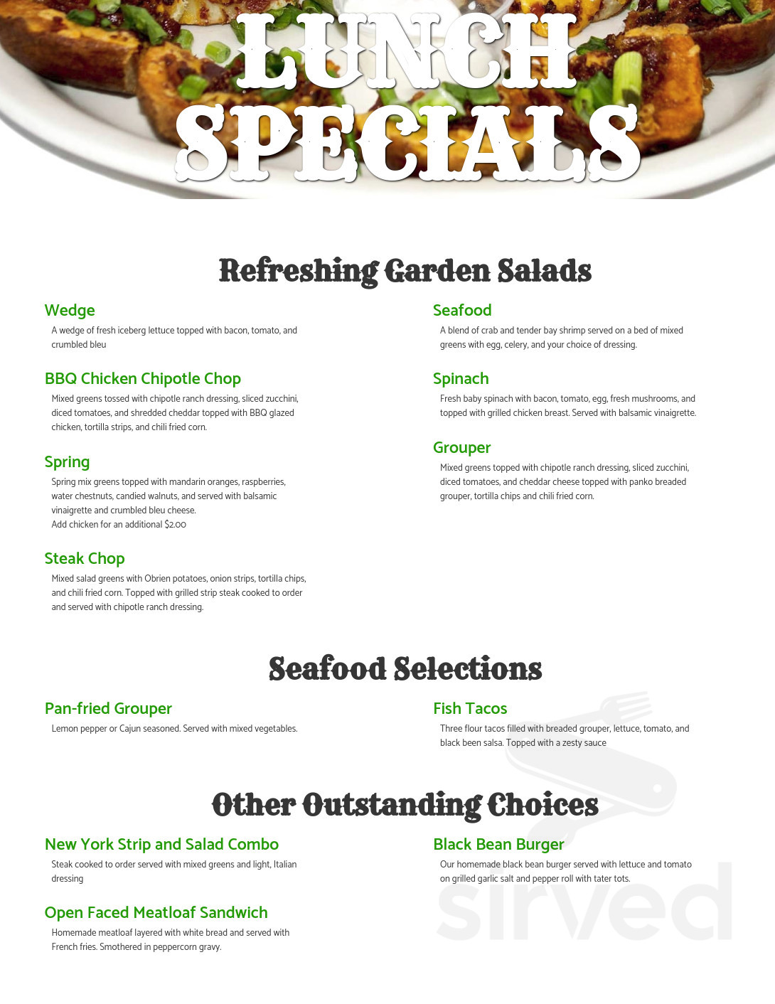 Muldoon's Saloon & Eatery menu in Cleveland, Ohio, USA