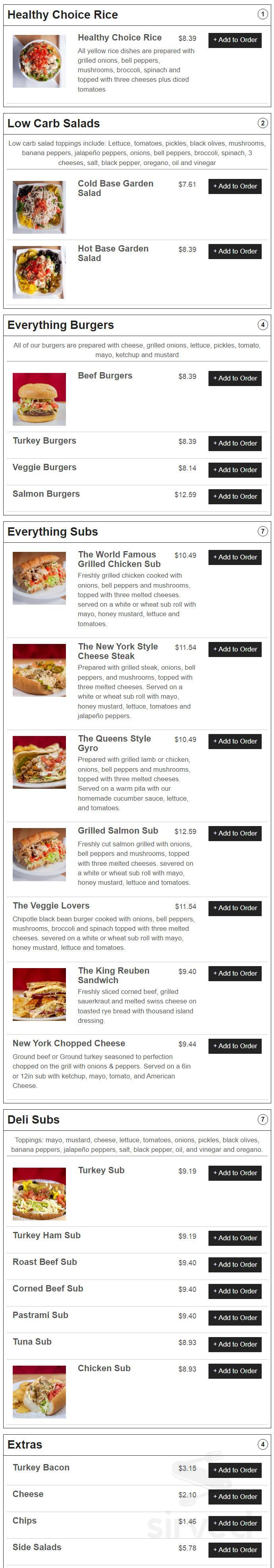 Mr. Everything menu in Atlanta, Georgia, USA