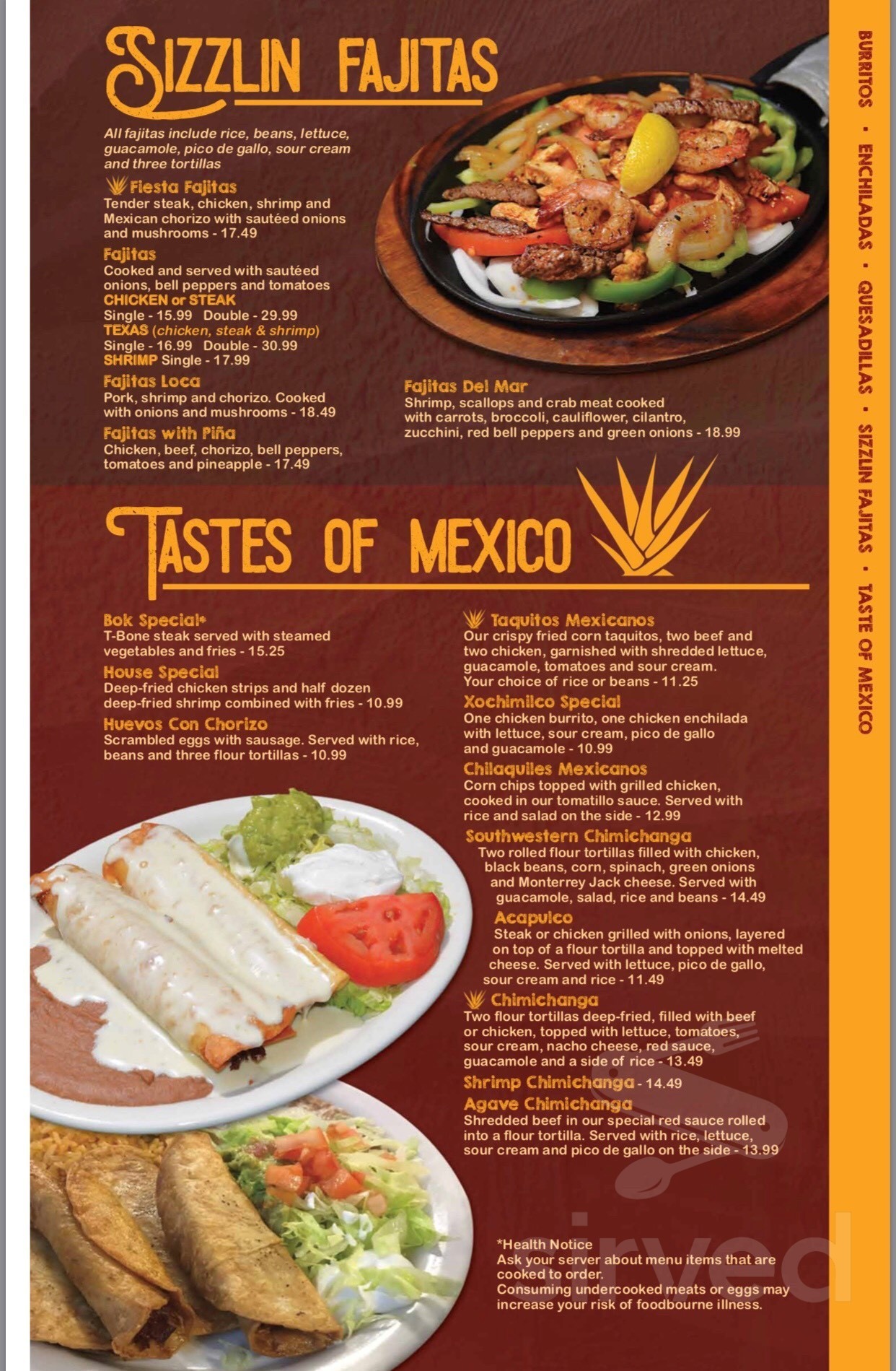 El Agave Mexican Grill & Bar menus in Grand Rapids, Michigan, United States