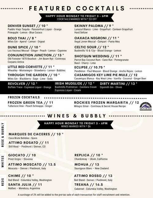 Ebisu Ramen and Sushi menu in Denver, Colorado, USA