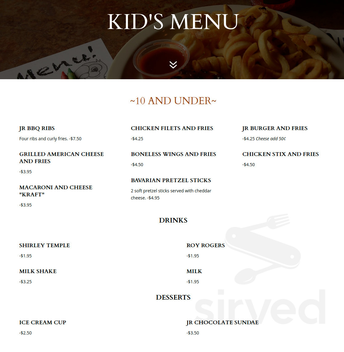 Dee Jay's BBQ Ribs & Grille - Racetrack Rd menus in Washington ...