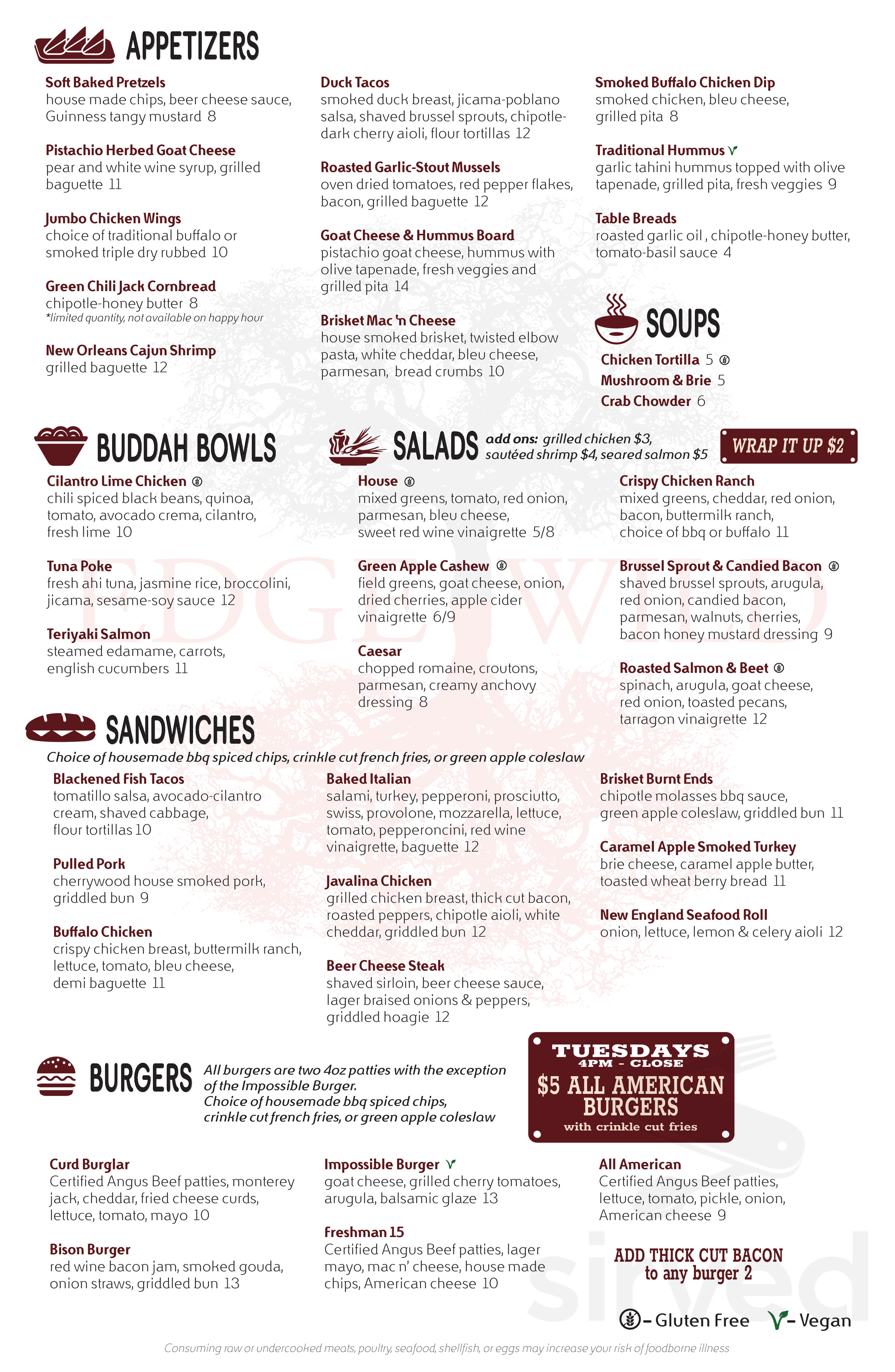 EdgeWild Edwardsville menus in Edwardsville, Illinois, United States