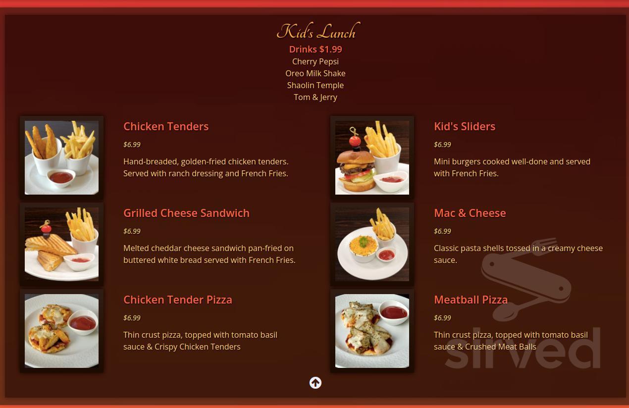 Sunset Bar & Grille menu in Trinidad, Colorado, USA