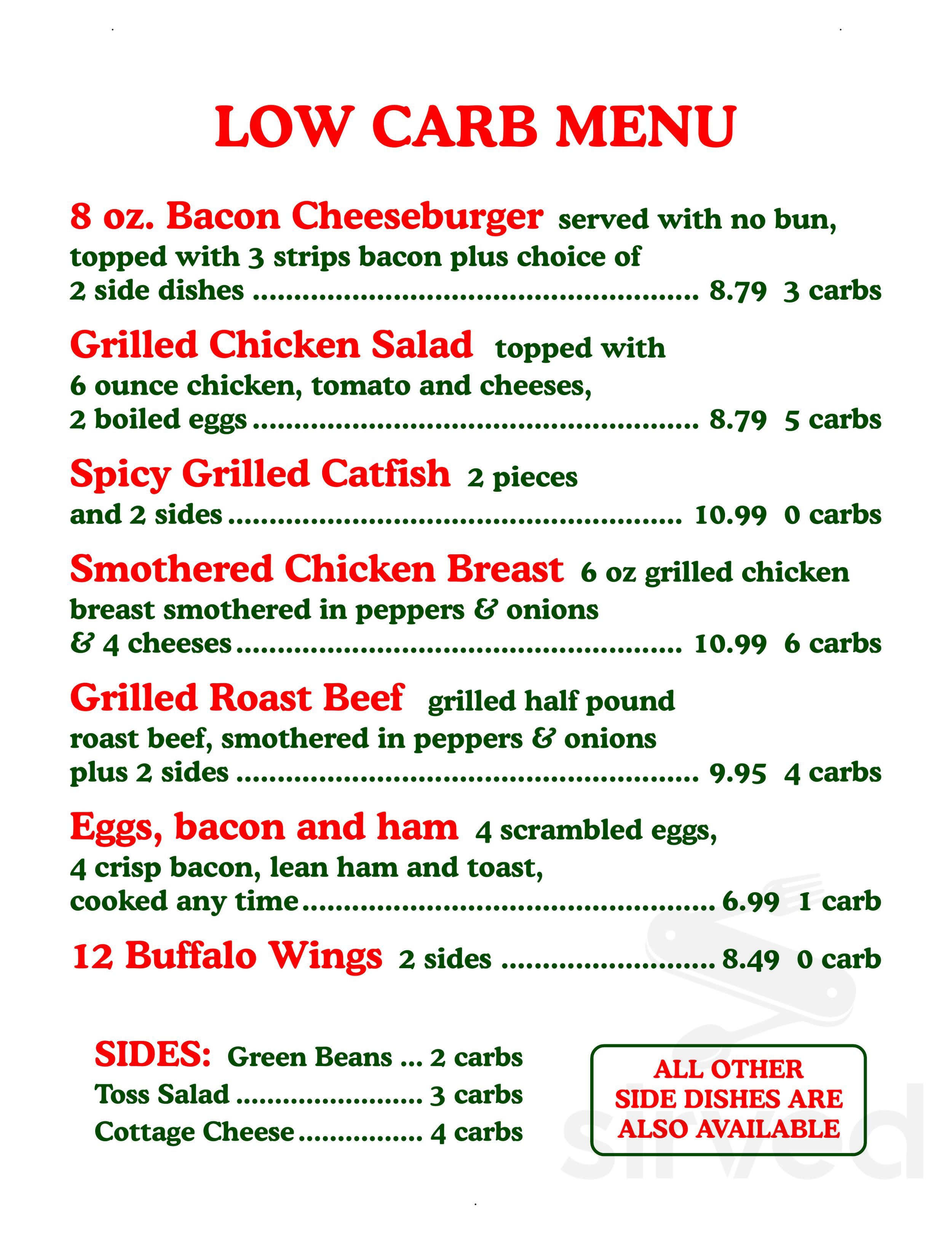 Caesar's Italian Restaurant menu in Warren, Ohio, USA