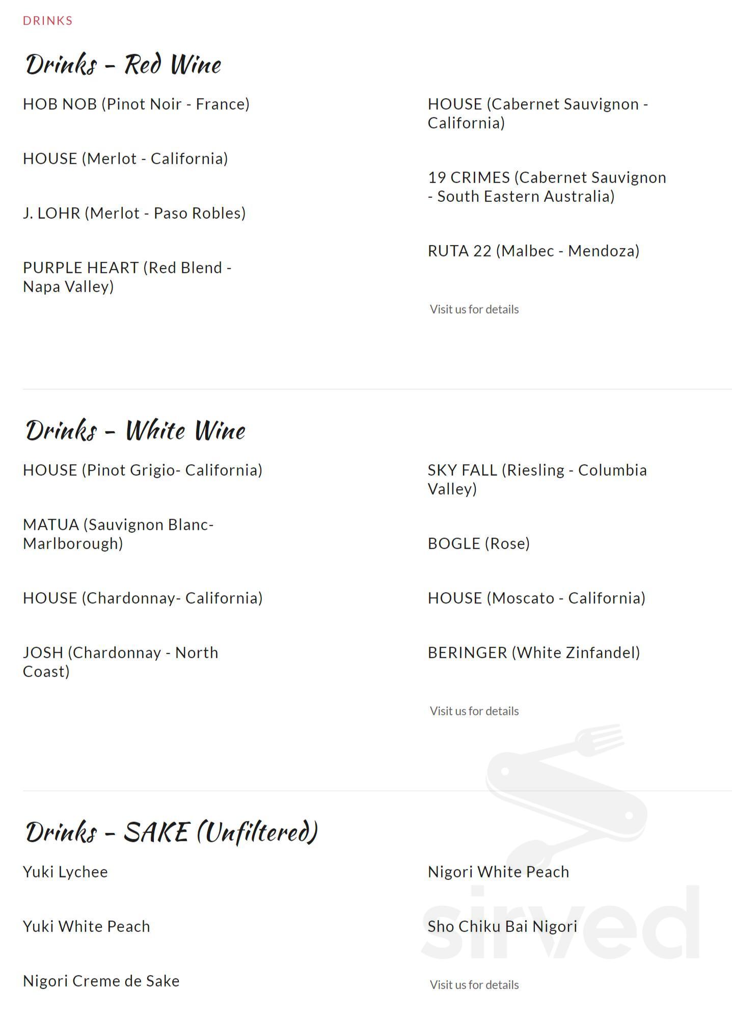 Akarii Revolving Sushi menus in Fort Worth, Texas, United States