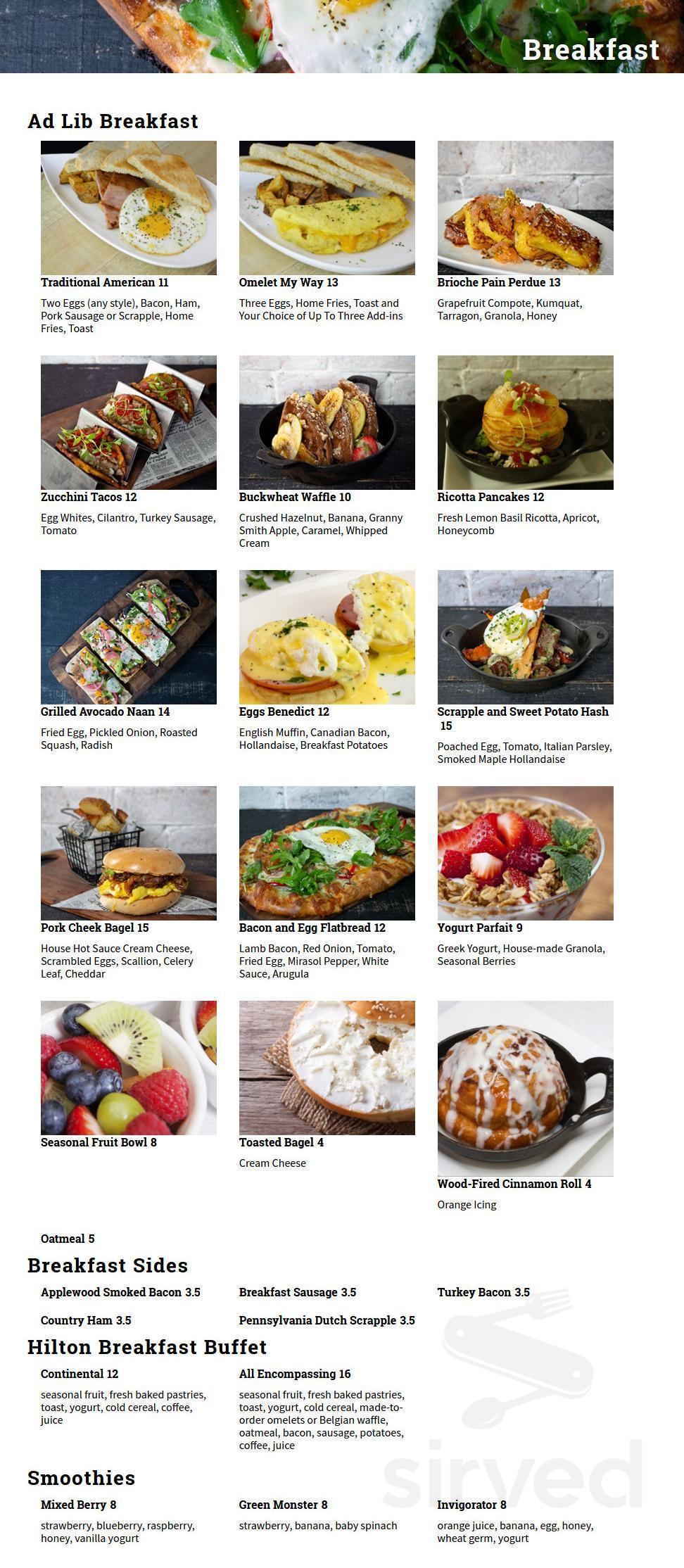 Ad Lib Craft Kitchen & Bar menu in Harrisburg, Pennsylvania, USA